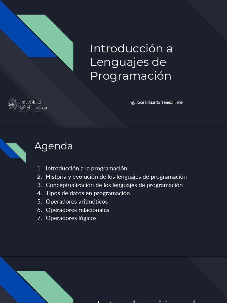 Introducción A Lenguajes de Programación | PDF | Lenguaje de ...