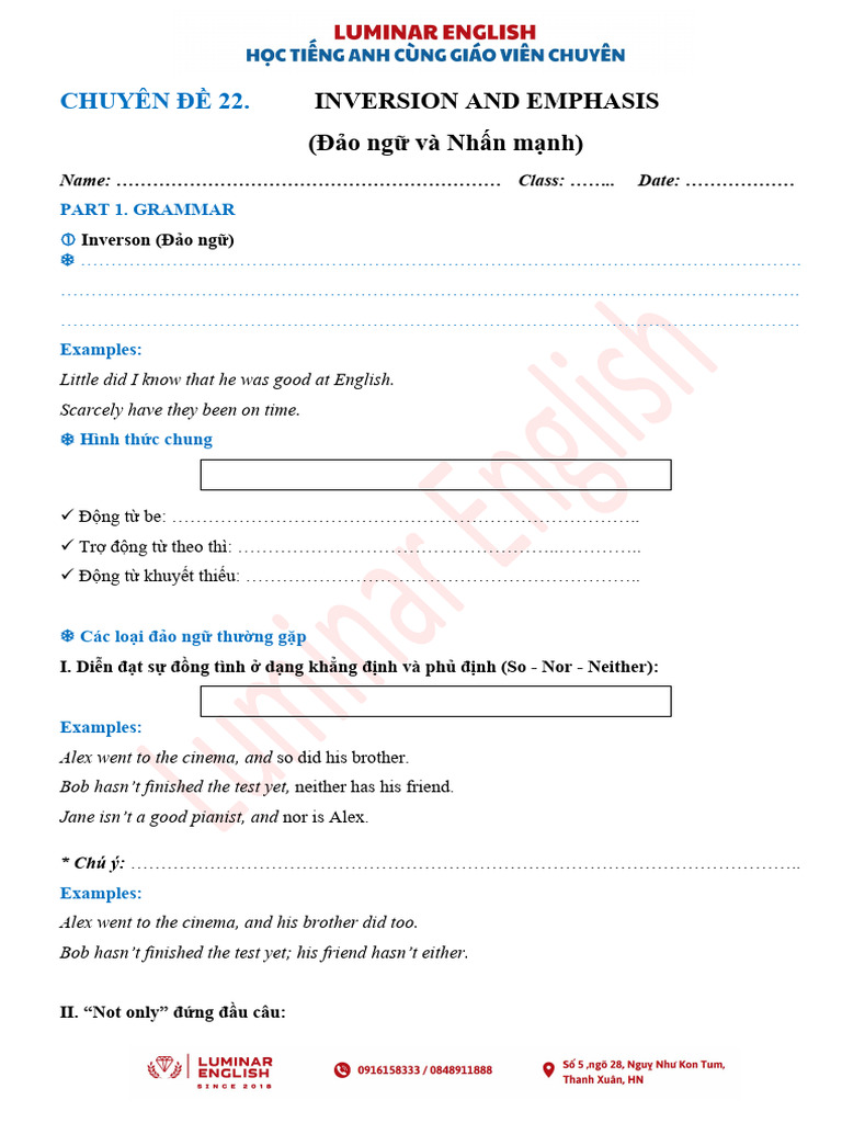 CD22_Inversion and Emphasis | PDF