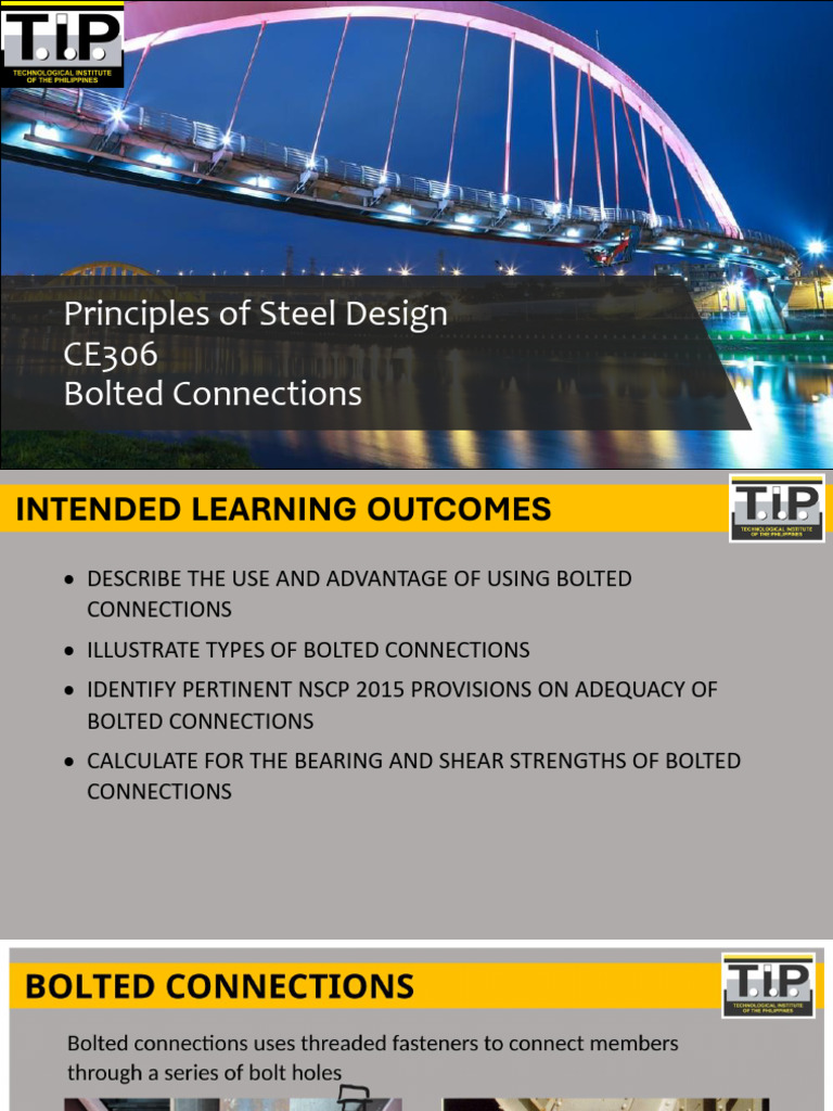 Bolted Connections in Steel Design | PDF | Strength Of Materials ...