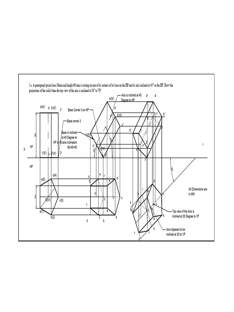 Solutions to Projection of Solids Assignment Questions (3) | PDF | Linear Programming | Polytopes