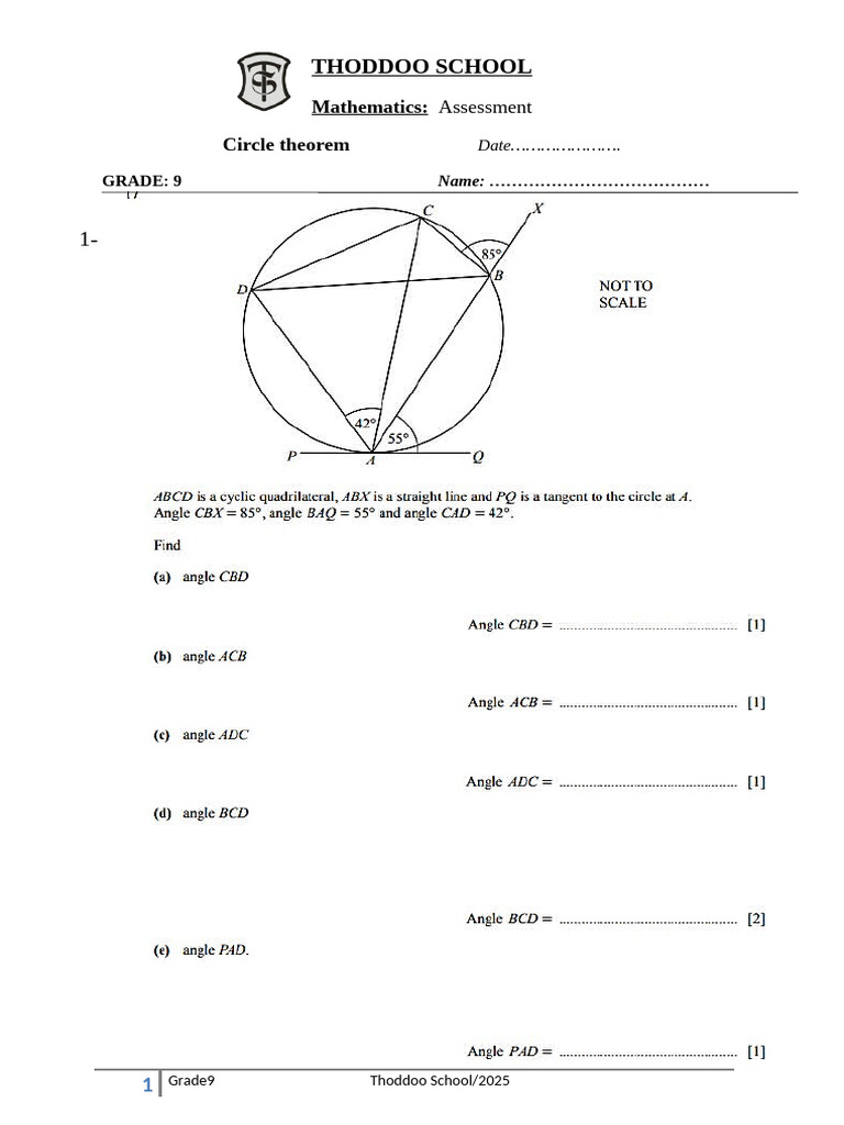 Circle Theorem | PDF