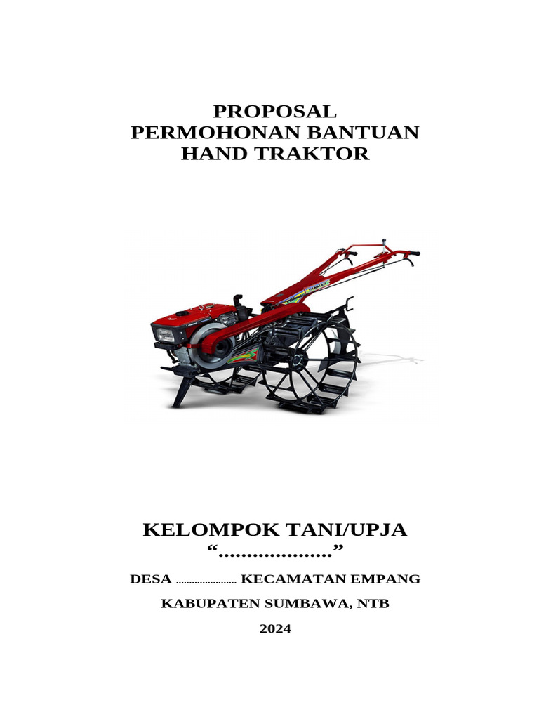 Contoh Proposal Traktor | PDF