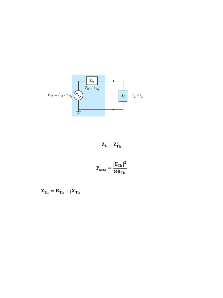 Maxm Power Transfer Theorem | PDF