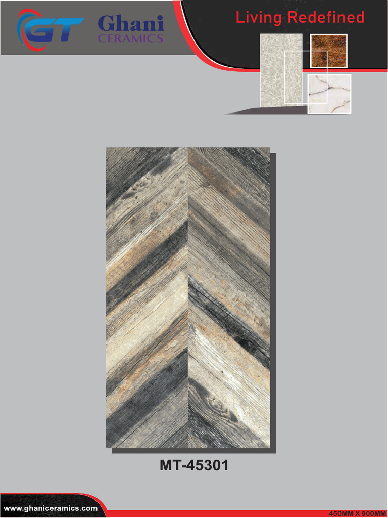 Ghani Ceramics Matt Series 450mm X 900mm | PDF