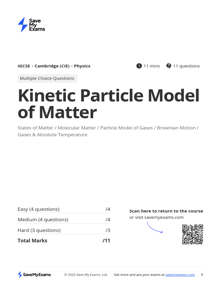 2 1 Kinetic Particle Model of Matter hPsKHT8Bd3rn8rQ4 | PDF | Gases ...