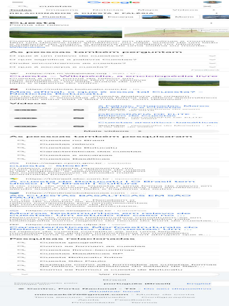 Cuestas - Pesquisa Google | PDF | Erosão | Relevos de erosão