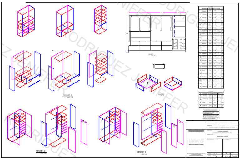 Despiece Closets Casa Riv | PDF