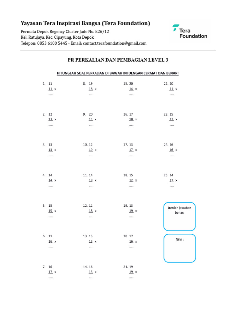 PR Matematika Level 3 | PDF