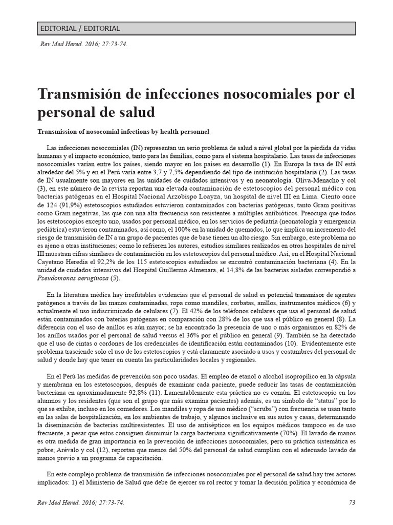 Artículo Editorial - DR Alejandro Llanos UPCH | PDF | Las bacterias ...