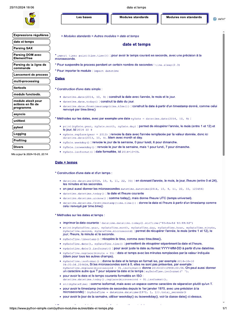 Date Et Temps | PDF