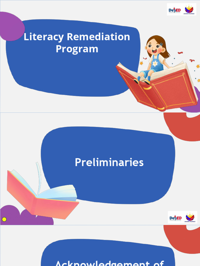 Literacy Remediation Program Overview 2025 | PDF | Mentorship | Fluency