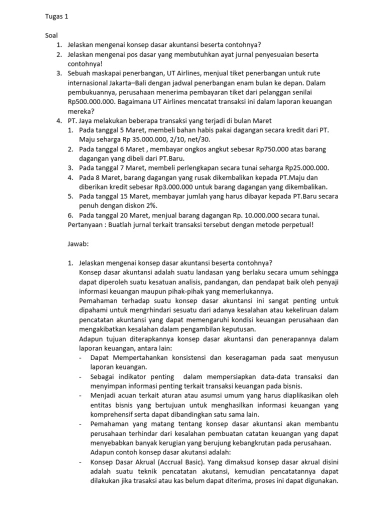 Tugas Tutorial Sesi 1 Ekma4115 Pengantar Akutansi - Nanda Tama | PDF