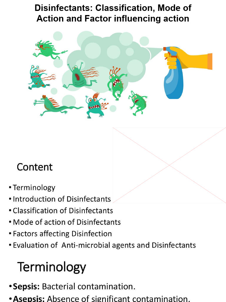 Classification - Mode of Action and Factor Influencing Disinfectants | PDF