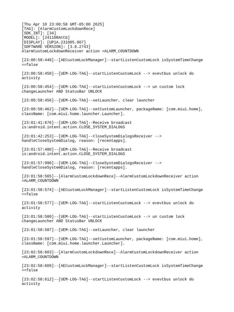 Log Full20250410-23 | PDF | Embedded Linux Distributions | Mobile Linux