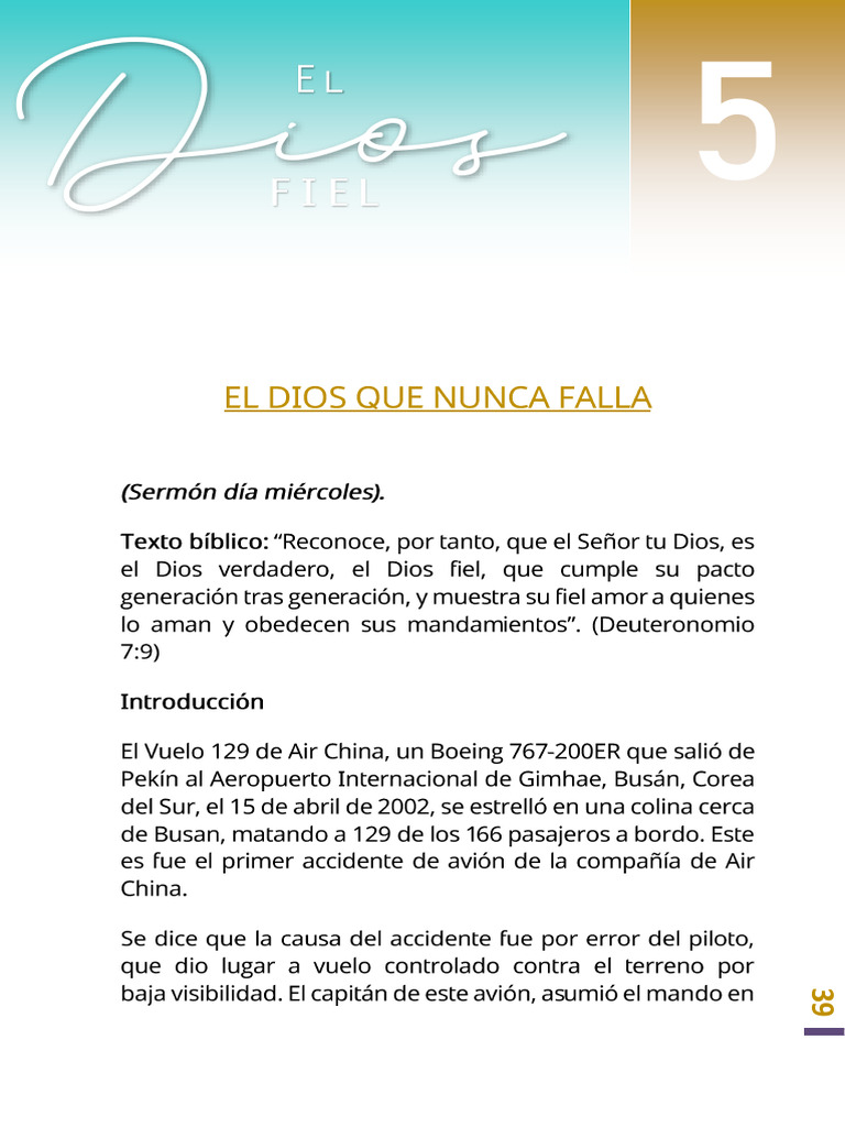 5 El Dios Que Nunca Falla | PDF