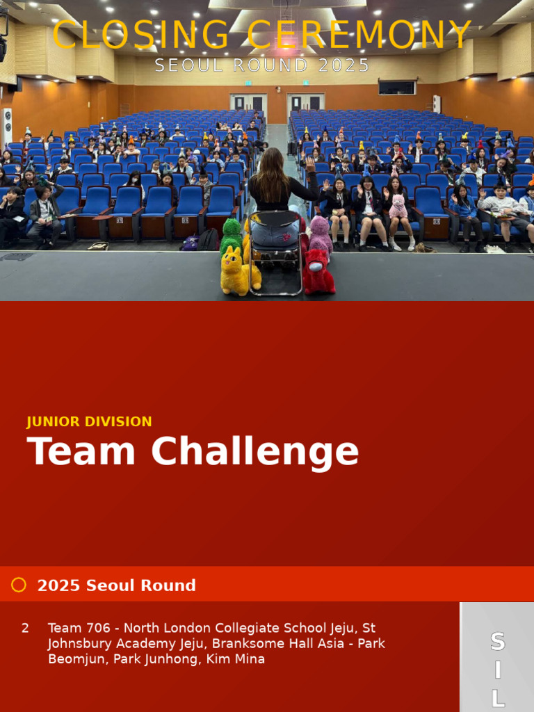 2025 Seoul JR-SR Awards WSC | PDF | Schools