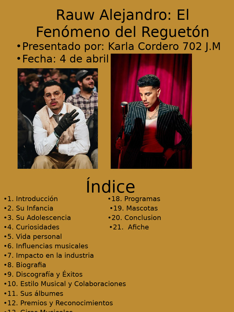 Rauw Alendro 2025 Final | PDF | Musica Popular | Musica en español