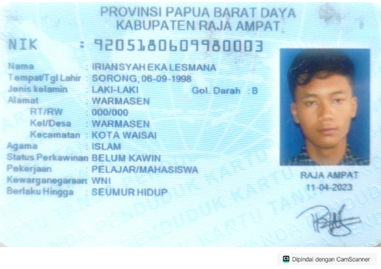 Iriansyah Eka Lesmana 201763934 KTP | PDF