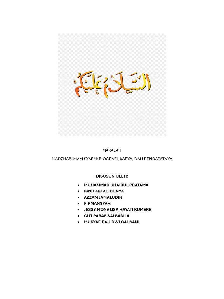 Biografi dan Karya Imam Syafi'i | PDF