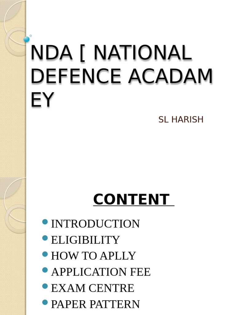 Nda (National Defence Acadamey | PDF