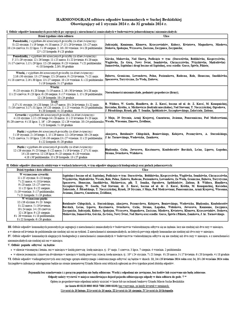 Harmonogram 2024 | PDF