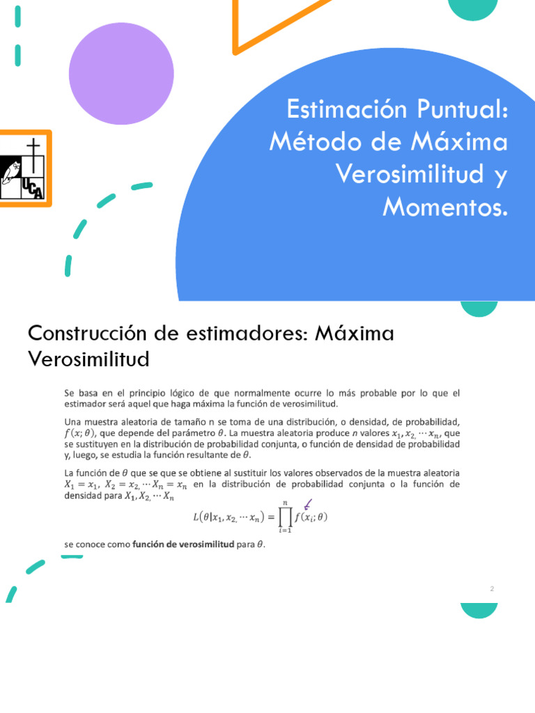 Clase 6 Maxima Verosimilitud y Momentos | PDF