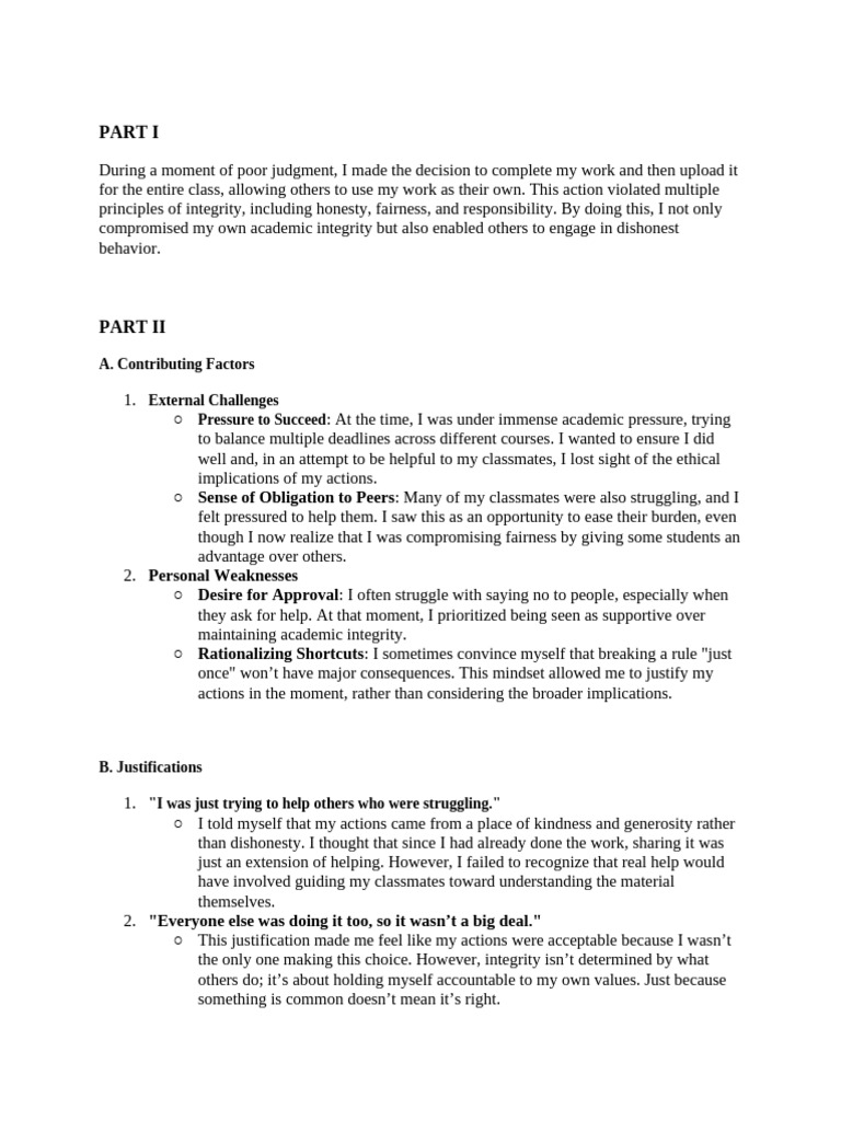 Recognizing and Responding To Justifications AIO | PDF | Integrity ...