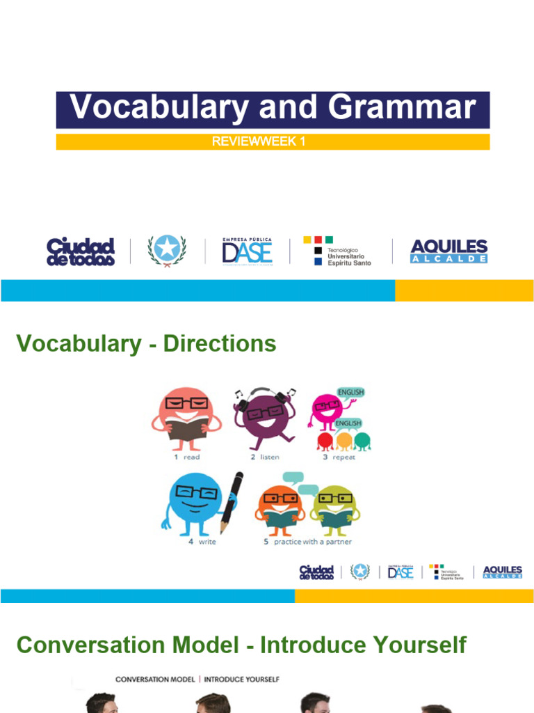 Vocabulary and Grammar Review Guide | PDF
