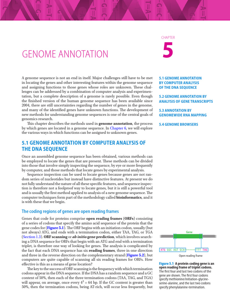 Genomes 4 (C-5, Genome Annotation) | PDF | Open Reading Frame ...