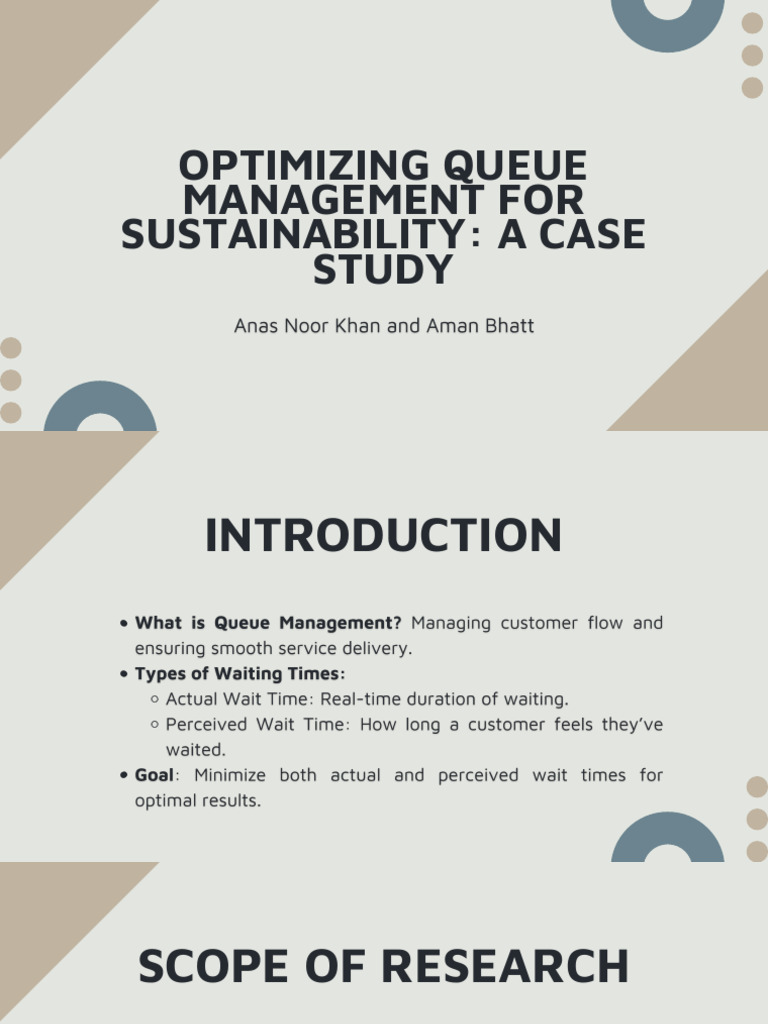 Optimizing Queue Management For Sustainability | PDF