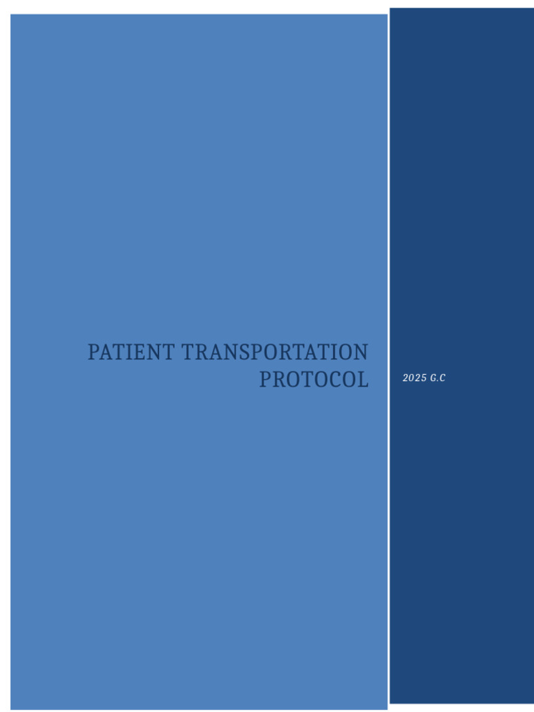 Patient Transportation Protocol Guidelines | PDF | Monitoring (Medicine ...