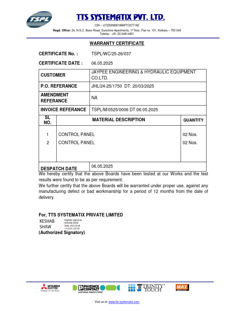 037 - Jaypee Engineering & Hydraulic (M) | PDF