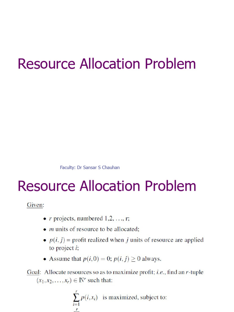 Resource Allocation Problem Overview | PDF | Graph Theory | Theoretical ...