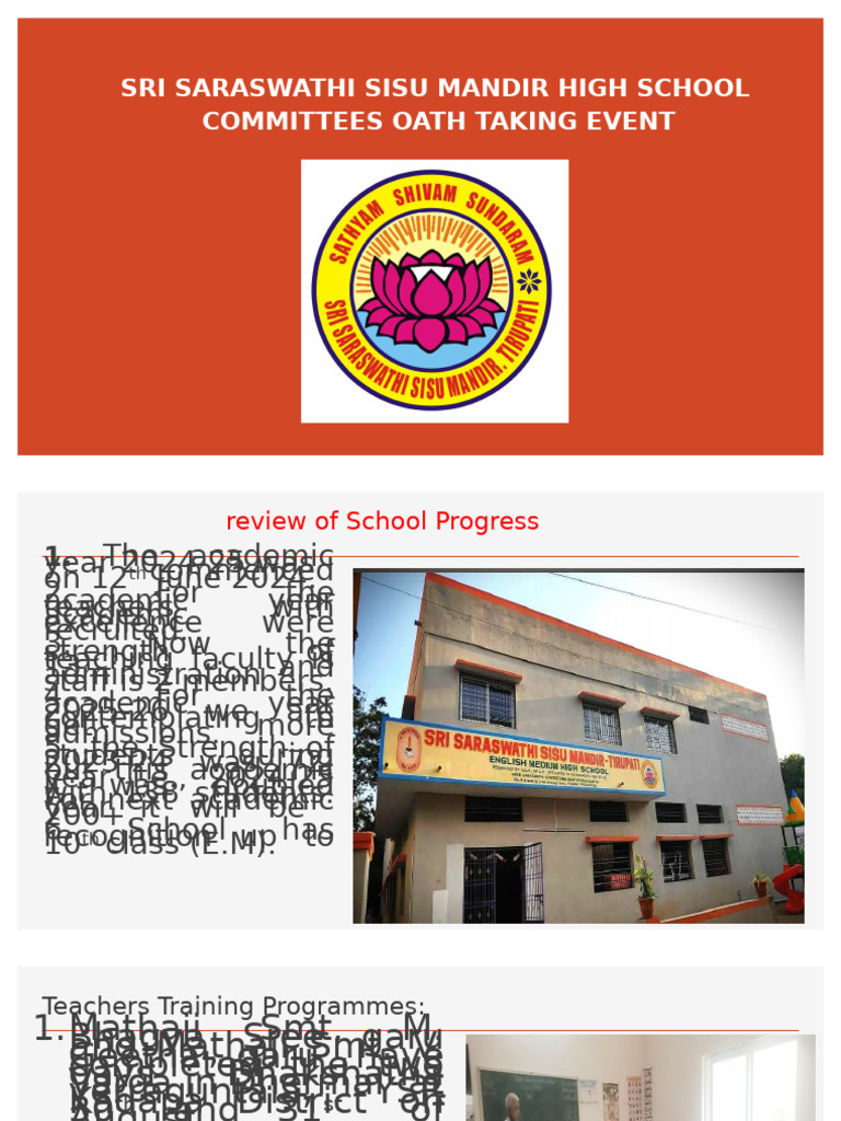 Progress Review of School | PDF