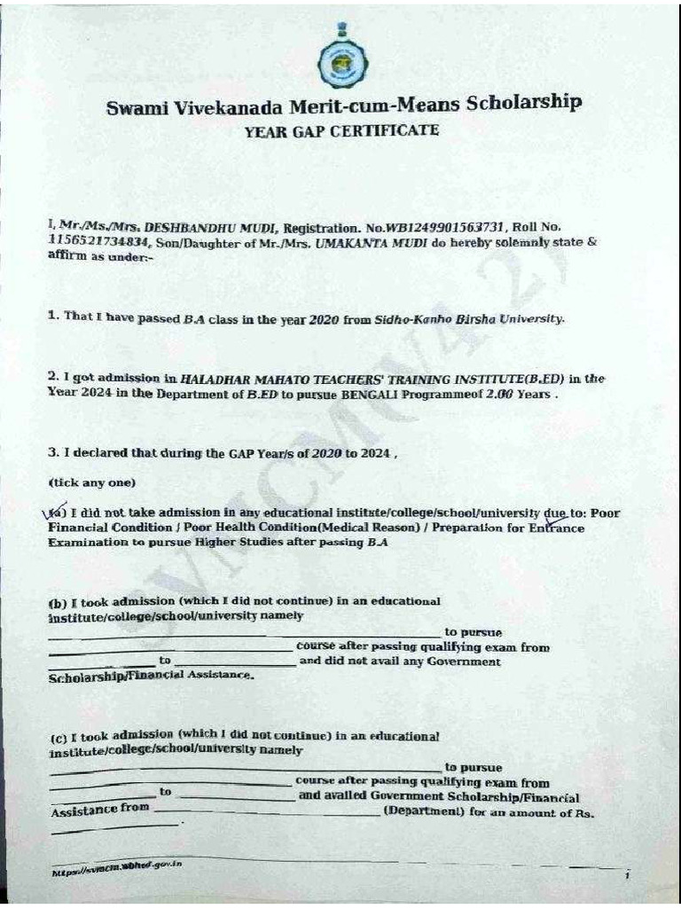 Year Gape Certificate | PDF