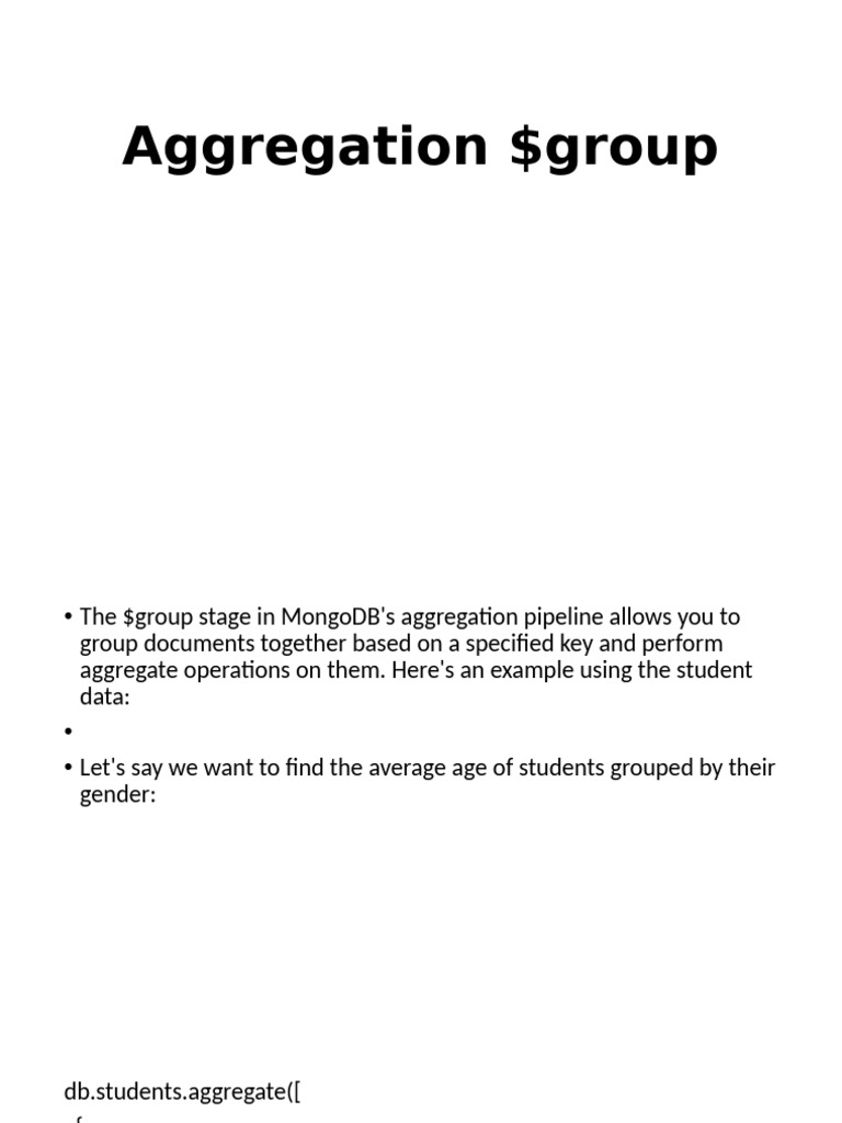 Aggregation $group | PDF