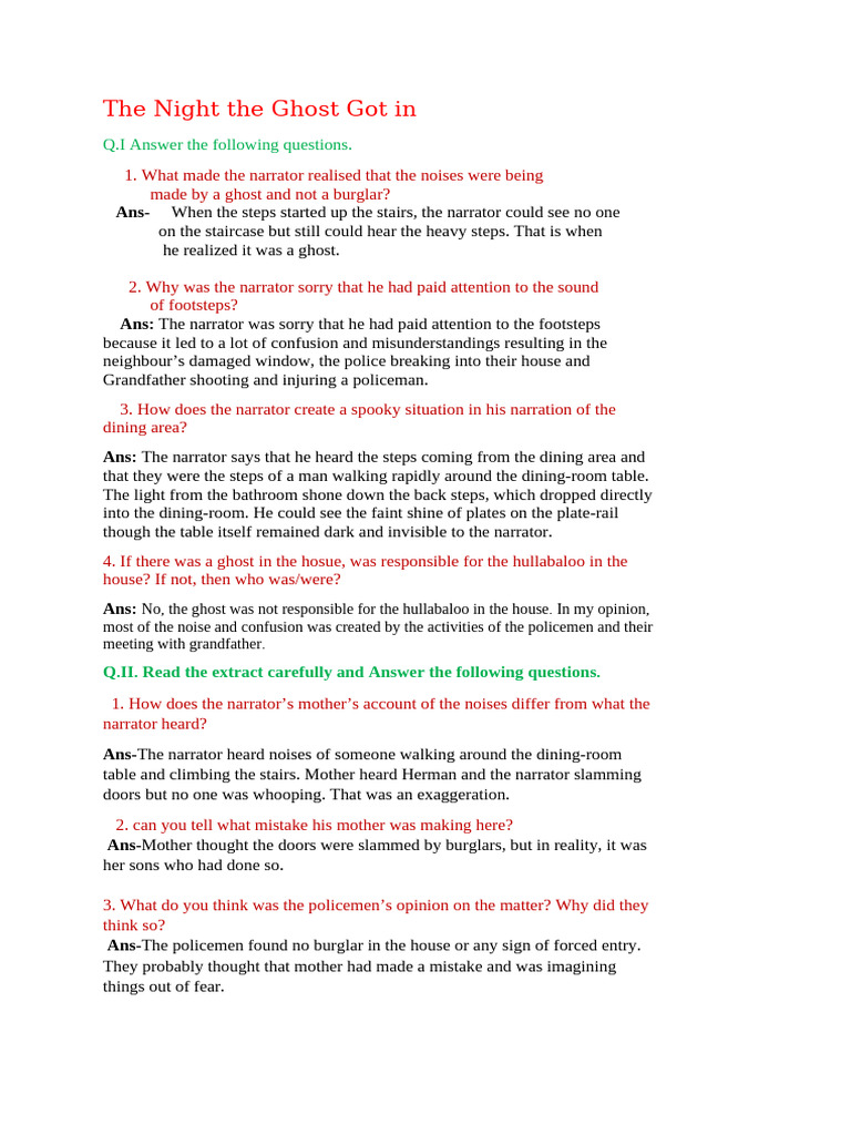 The Night The Ghost Got in | PDF