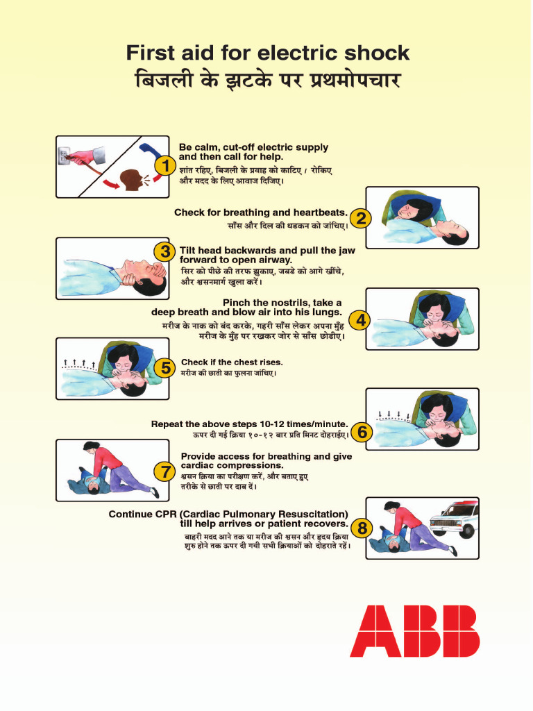 First Aid For Electric Shock Poster | PDF