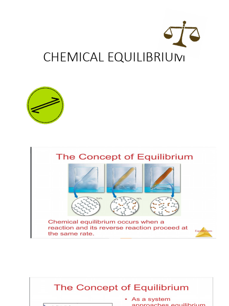Chemical Equilibrium | PDF