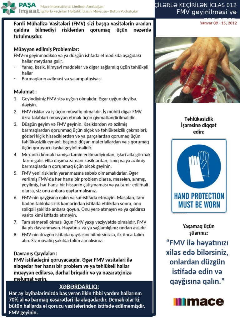 Tbt 012 - Wearing & Caring for Ppe.az | PDF