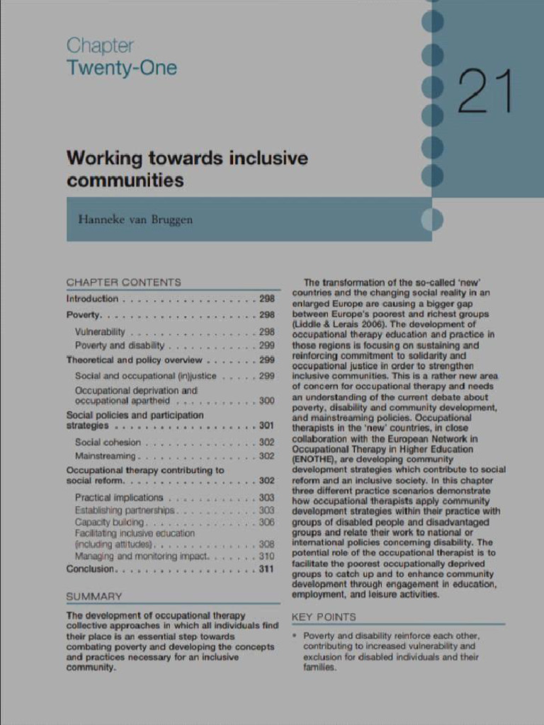 Inclusive Communities and Occupational Therapy | PDF | Occupational ...