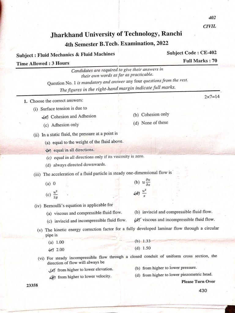 Previous Year 4th Sem. Question | PDF