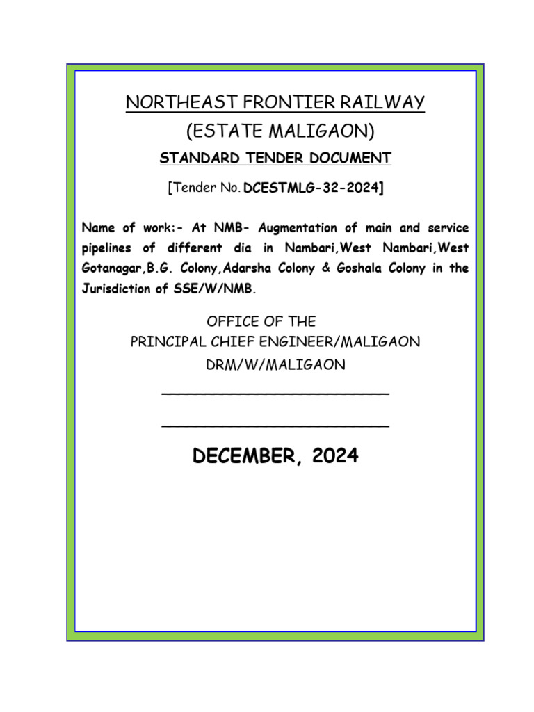 Tender Document Dcestmlg 32 2024 | PDF | Limited Liability Partnership | Joint Venture