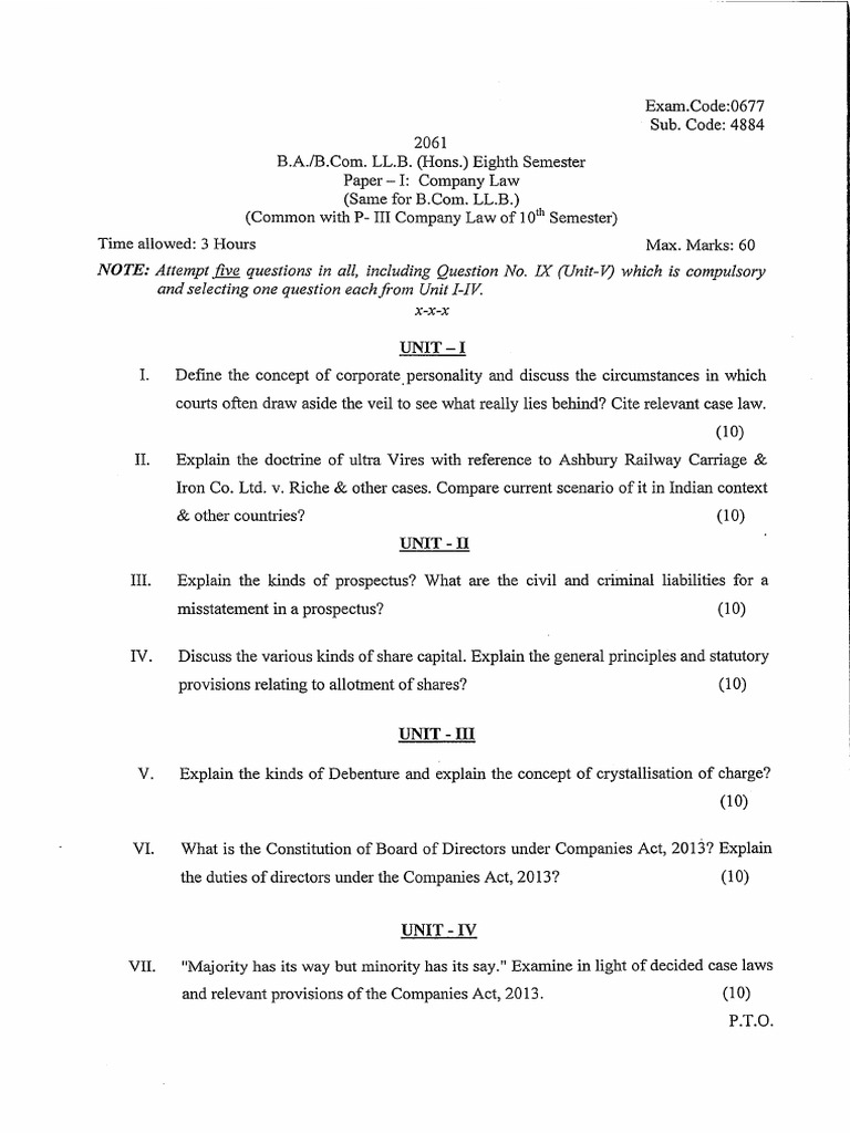 Company Law 2021 | PDF