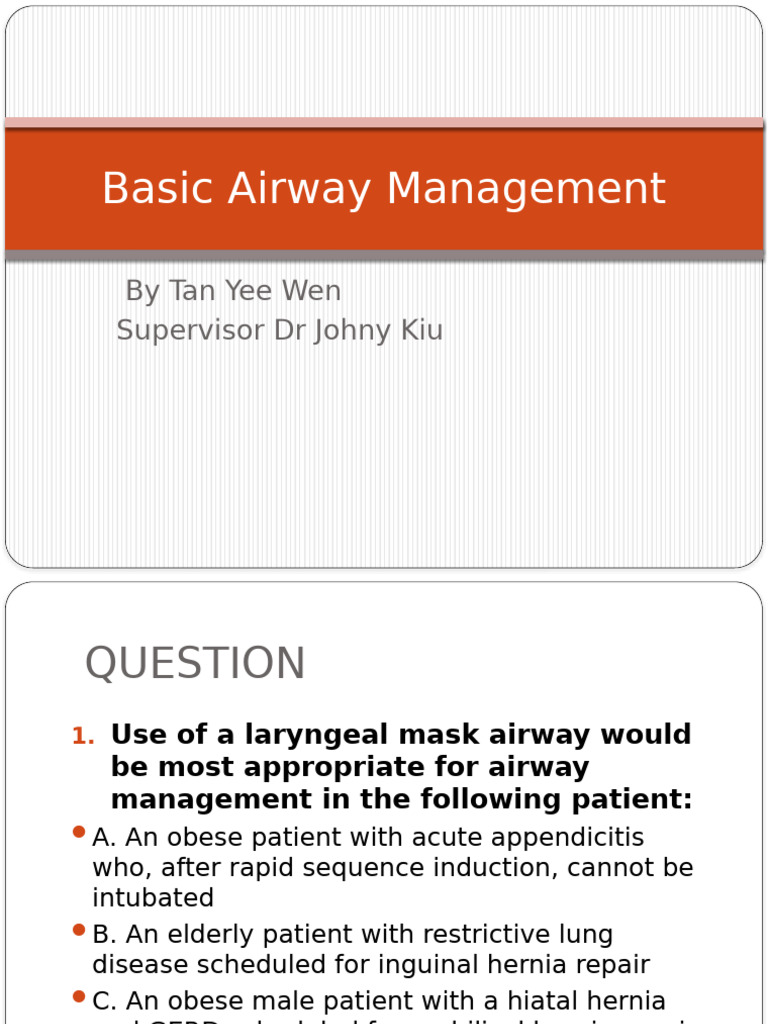 Basic Airway Management CME | PDF | Medical Specialties | Clinical Medicine
