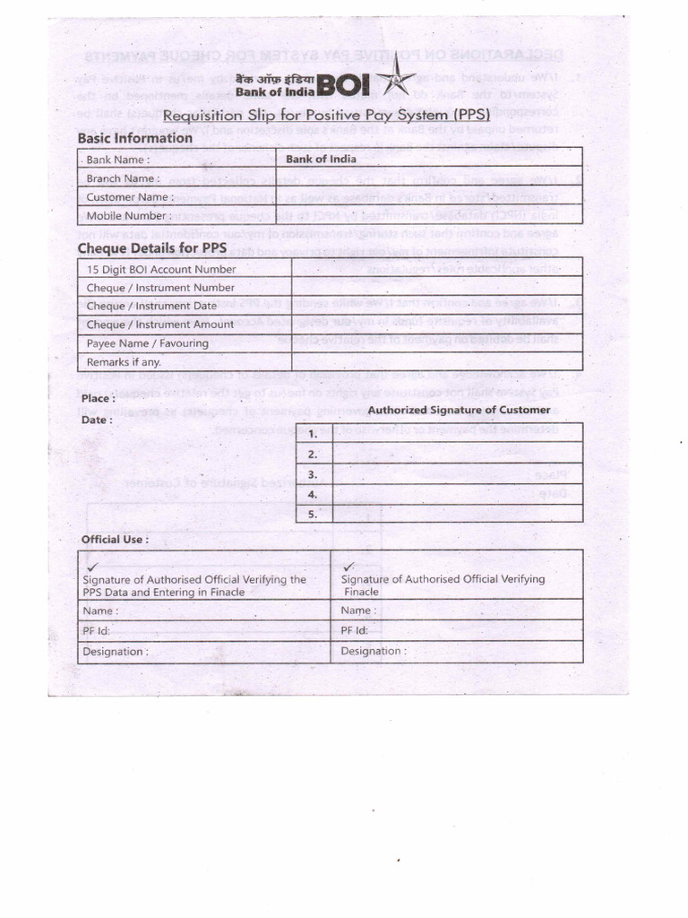 Pps Form | PDF
