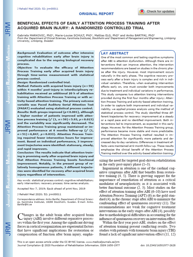 3早期注意力復健的差異 | PDF | Attention | Sampling (Statistics)