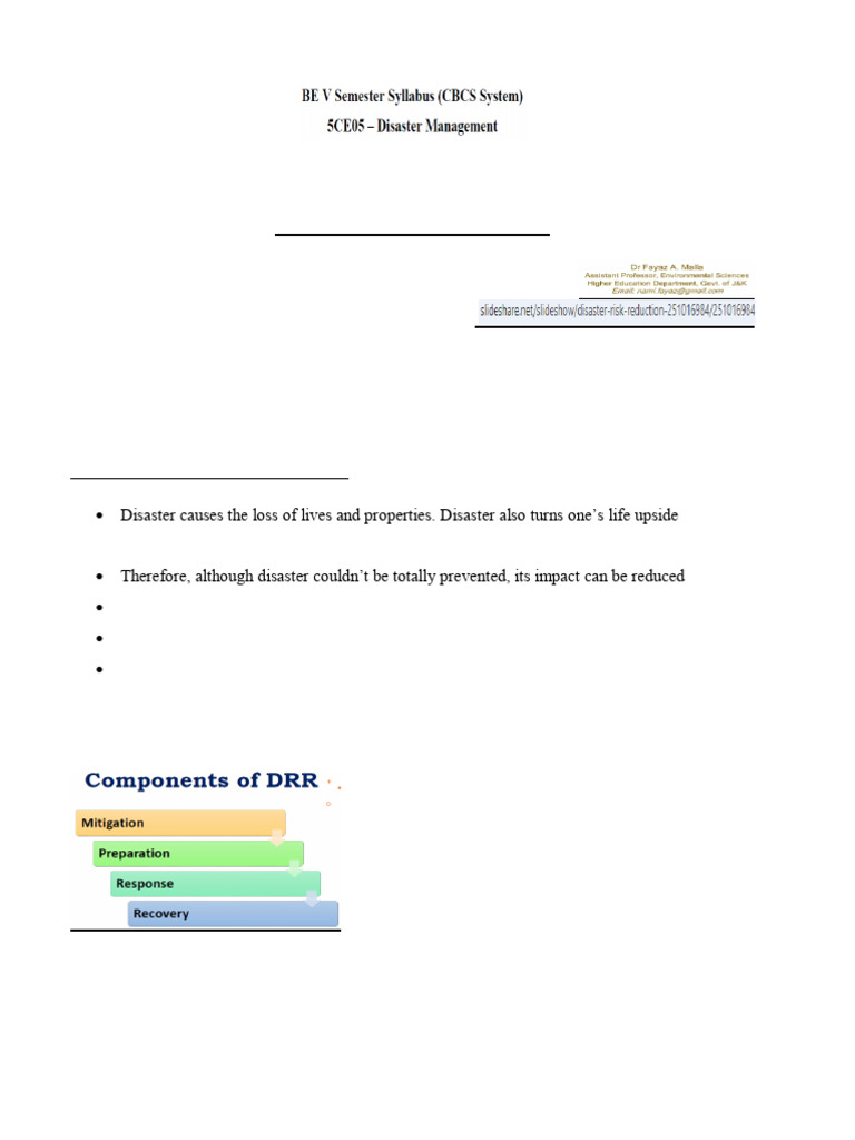 Unit IV Disaster Management Notes | PDF | Remote Sensing | Hazards
