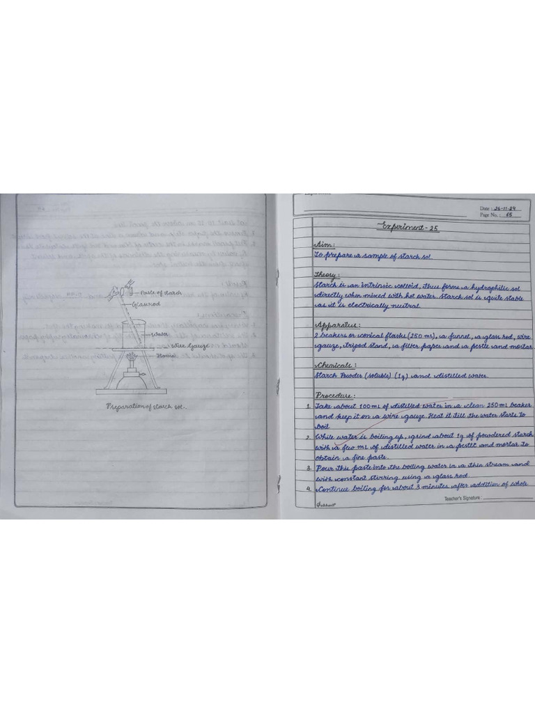 Experiment 7 (Starch Solution) | PDF