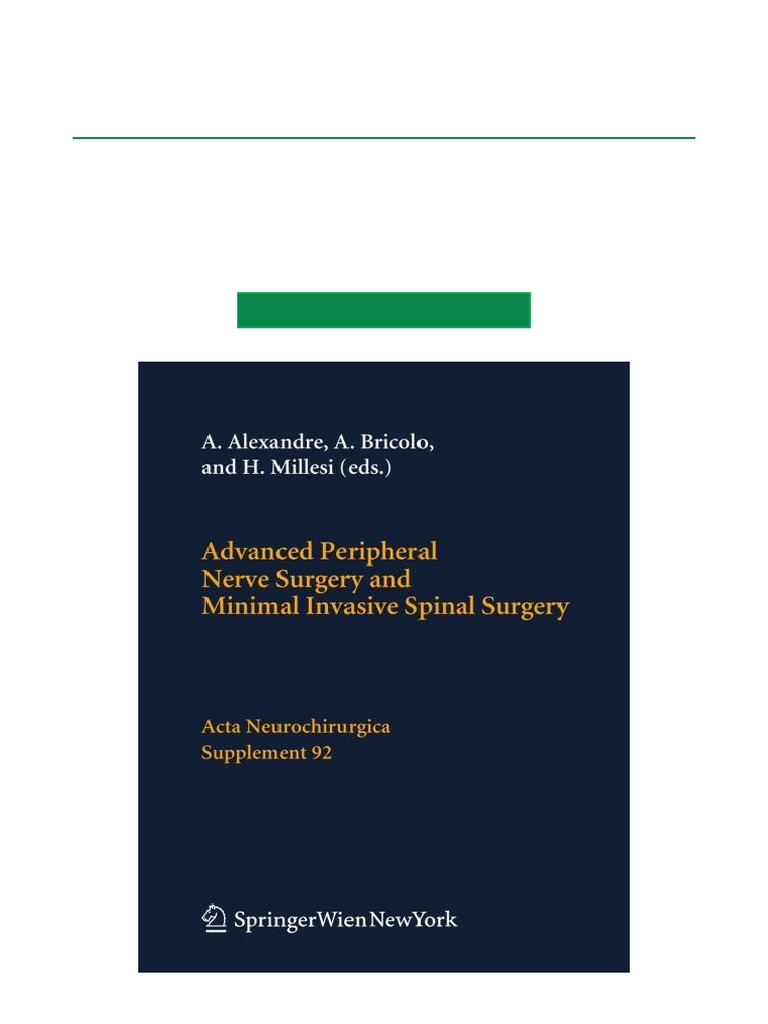 Advanced Nerve & Spinal Surgery Guide | PDF | Arm | Medical Specialties